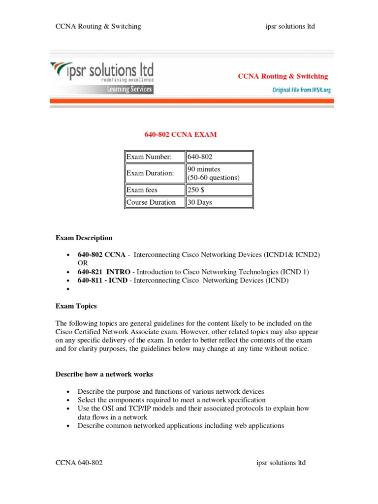 CCNA Routing & Switching | PDF | Cisco Certifications | Wireless Lan