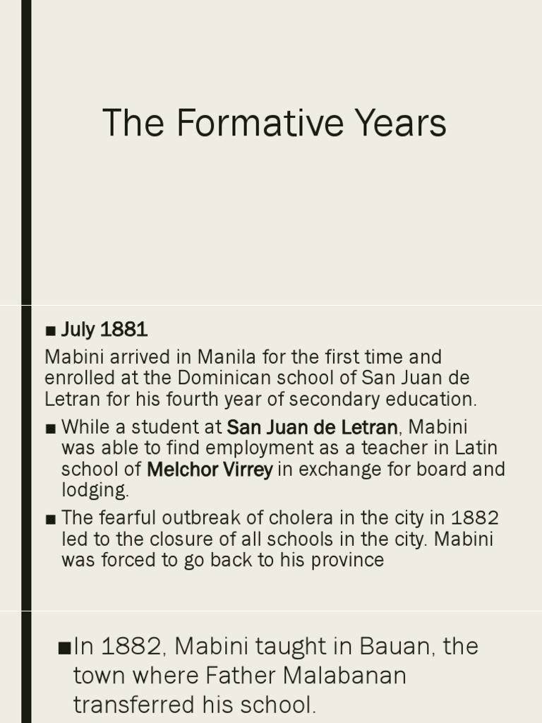 Mabini's Early Life and Education | PDF
