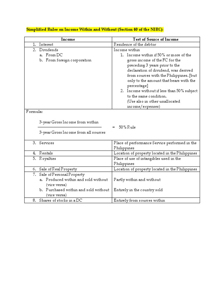 Income and Tax Simplified Tables | PDF | Gross Income | Income Tax