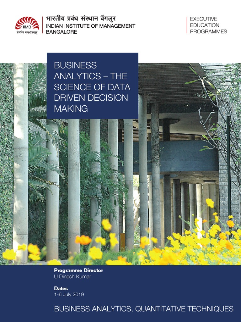 Business Analytics - The Science of Data Driven Decision Making PDF ...