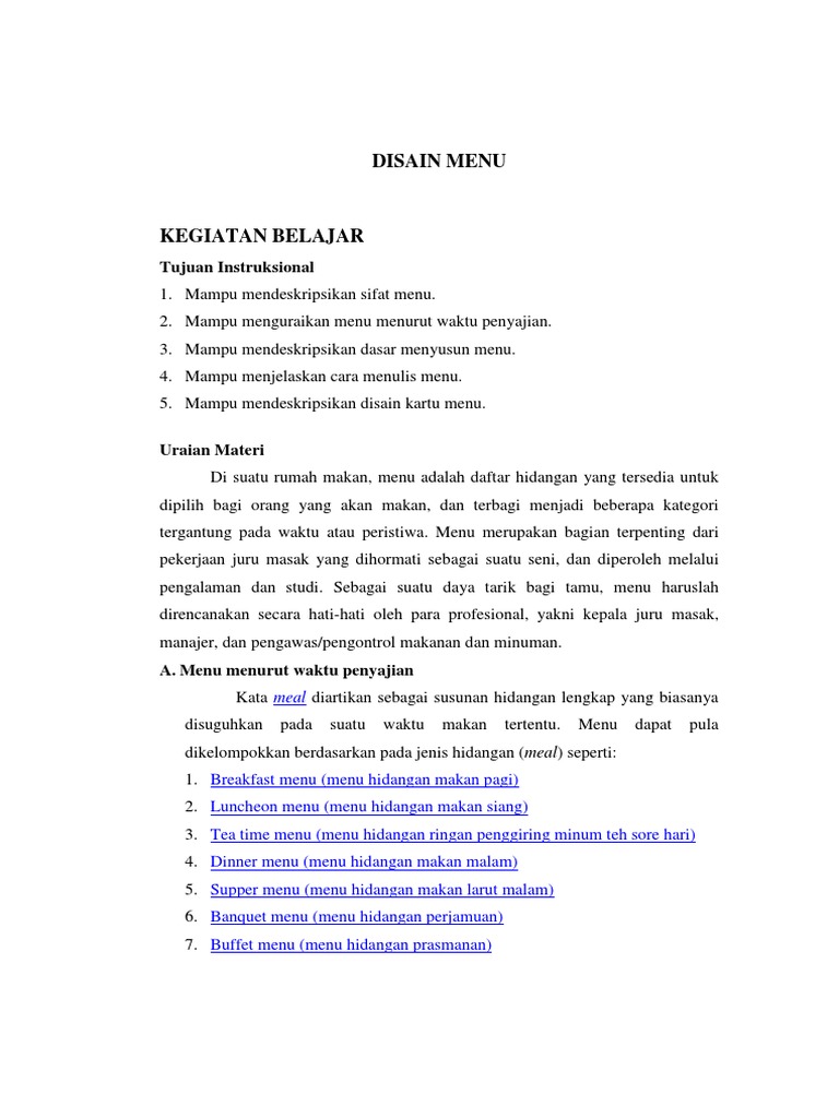 Disain Menu Pdf Pdf