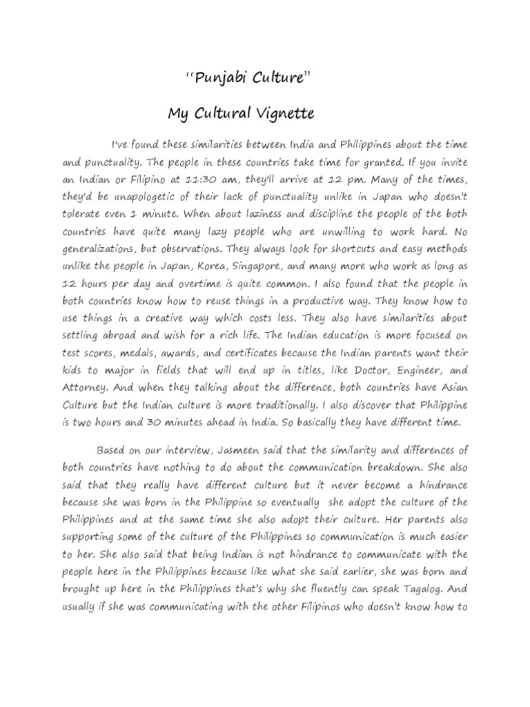 Punjabi Culture In Punjabi Language