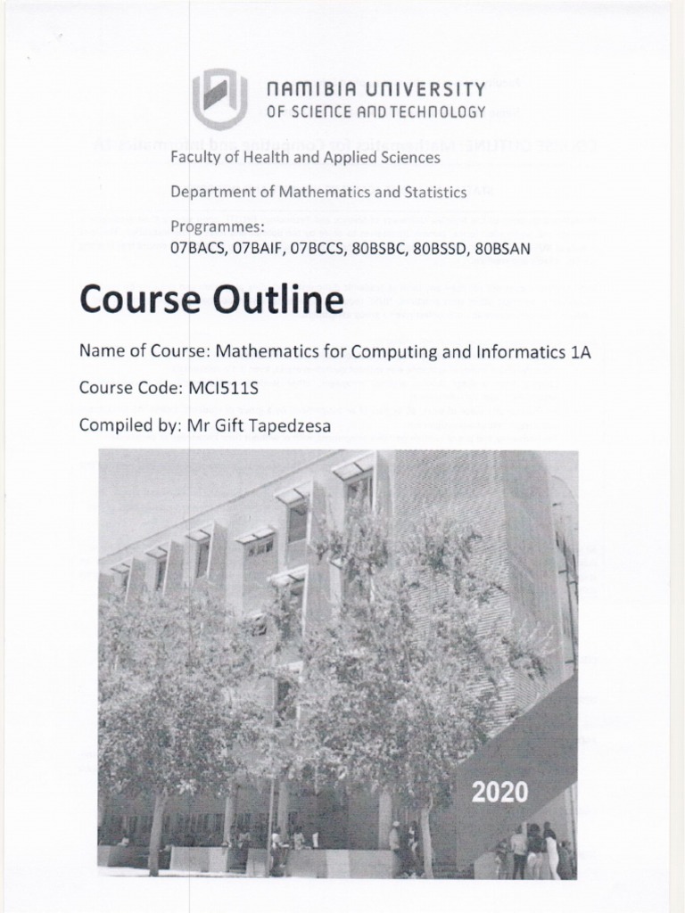 MCI511S Course Outline PDF | PDF
