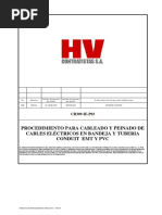 Procedimiento Instalación Canalizaciones Electricas A Base de Tubo Imc Emt | PDF | Tubería ...