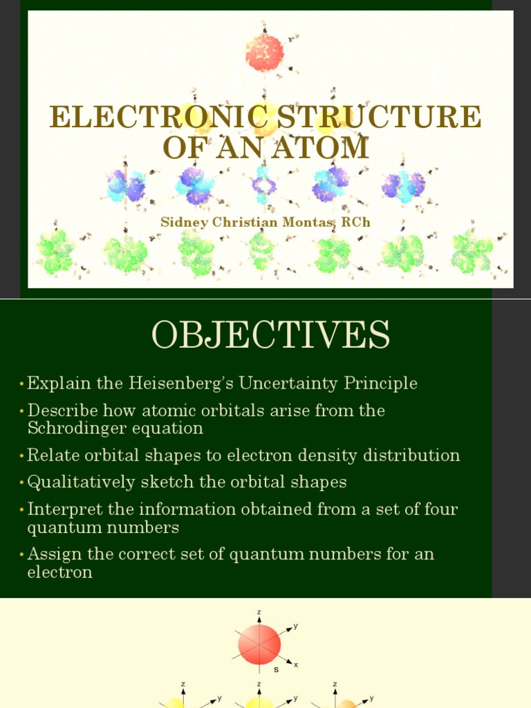 1 Electronic Structure of An Atom | PDF | Atomic Orbital | Electron