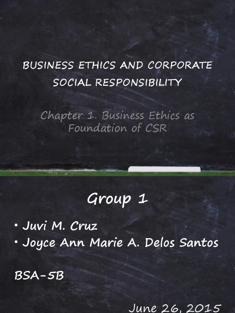 Business Ethics and CSR Presentation Revised | PDF | Business Ethics ...