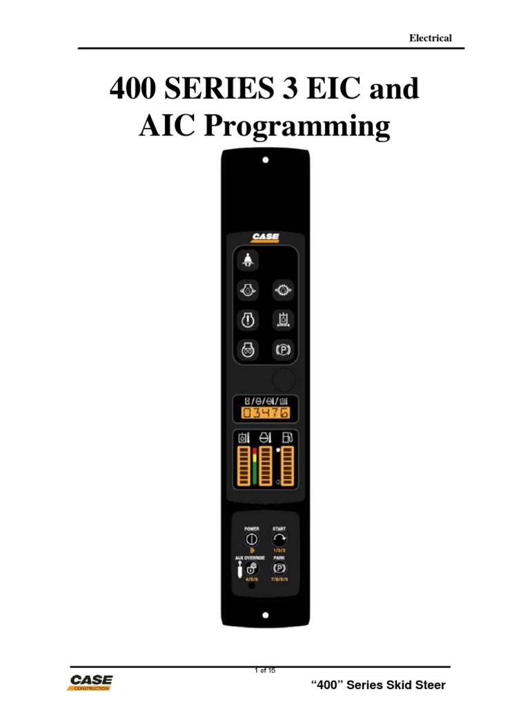 Series 3 Electrical Minicargador CASE | PDF | Menu (Computing) | Switch