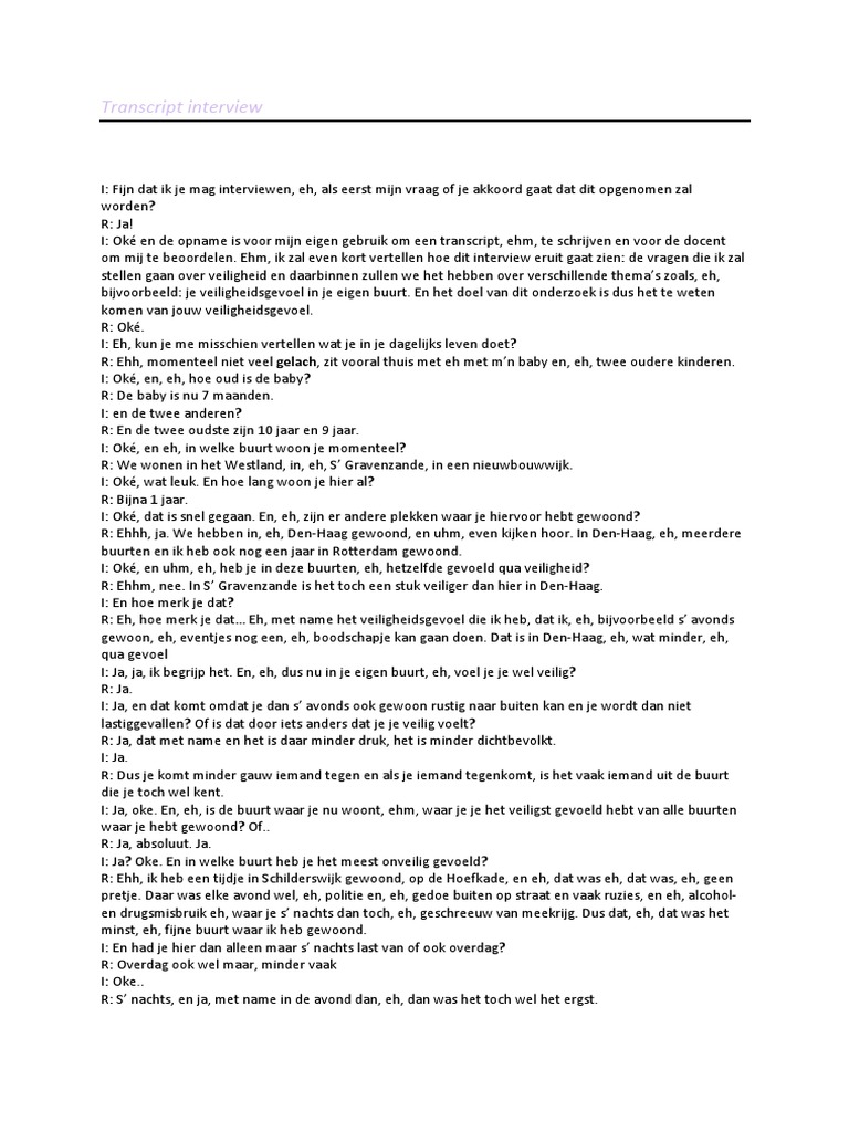 Transcript Interview | PDF