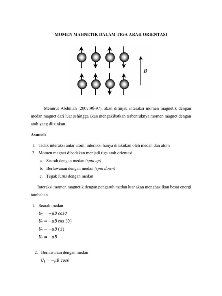 MOMEN MAGNETIK DALAM TIGA ARAH ORIENTASI - Kelompok 4 (Lolika, Ken Ayu ...
