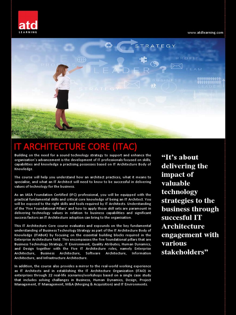 ITAC 4 Days | PDF | Enterprise Architecture | Curriculum