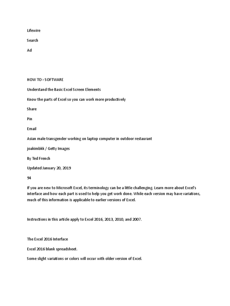 Lifewire | Download Free PDF | Microsoft Excel | Spreadsheet