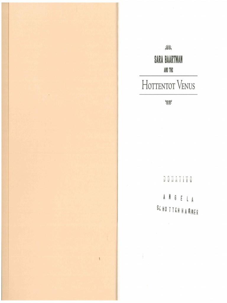 Sara Baartman and The Hottentot Venus | PDF