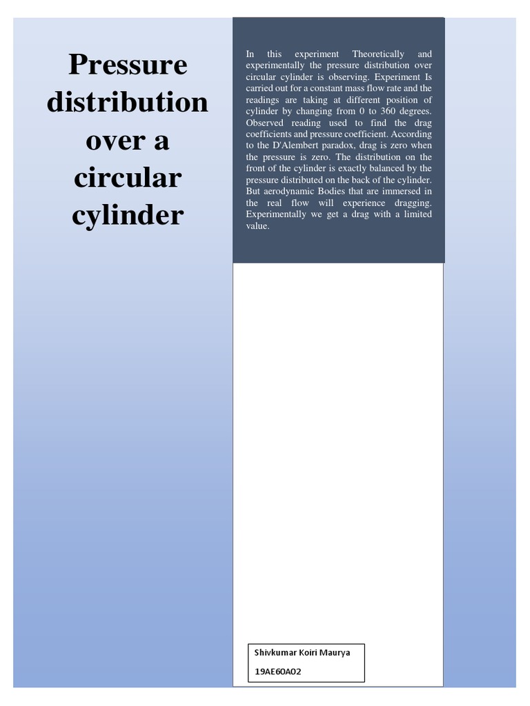 Pressure Distribution in Circular Cylinder | PDF | Fluid Dynamics ...