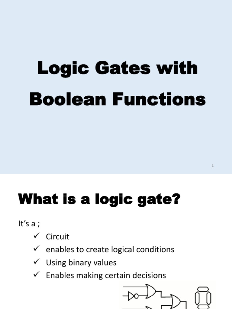 Logic Gates & Boolean Basics | PDF | Logic Gate | Boolean Algebra