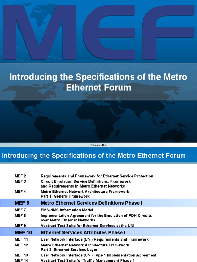 Overview of MEF 6 and 10 | PDF | Computer Network | Computer Standards