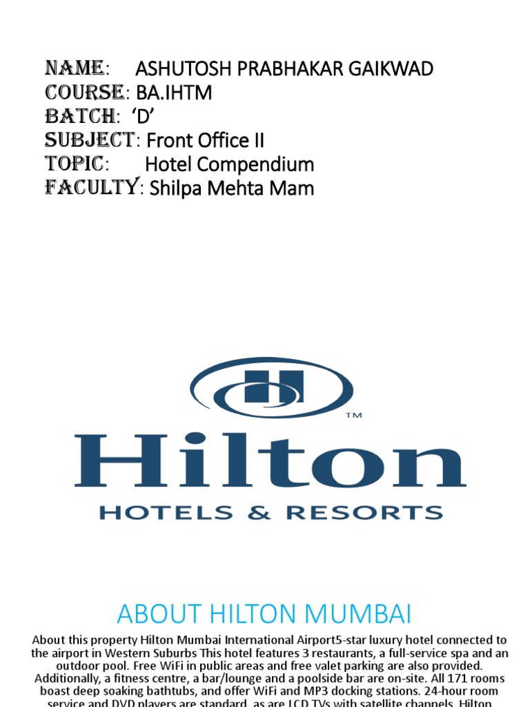 444 | PDF | Hilton Worldwide | Hospitality Industry