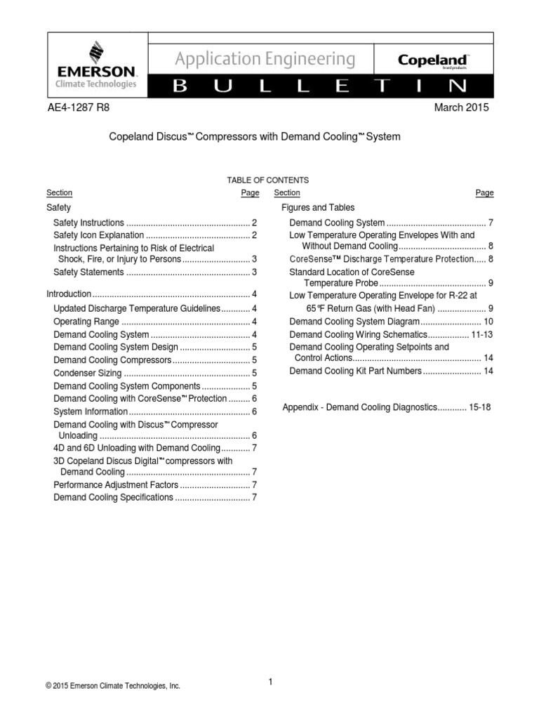 Demand Cooling Copeland 2018 | PDF | Refrigeration | Air Conditioning
