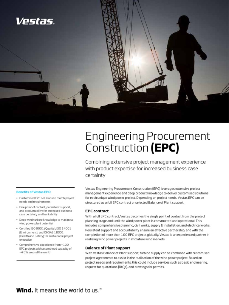 Engineering Procurement Construction EPC | PDF | Wind Power | Electric ...