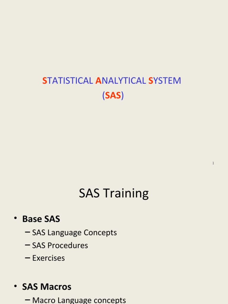 S A S SAS: Tatistical Nalytical Ystem | PDF | Sas (Software) | Computing