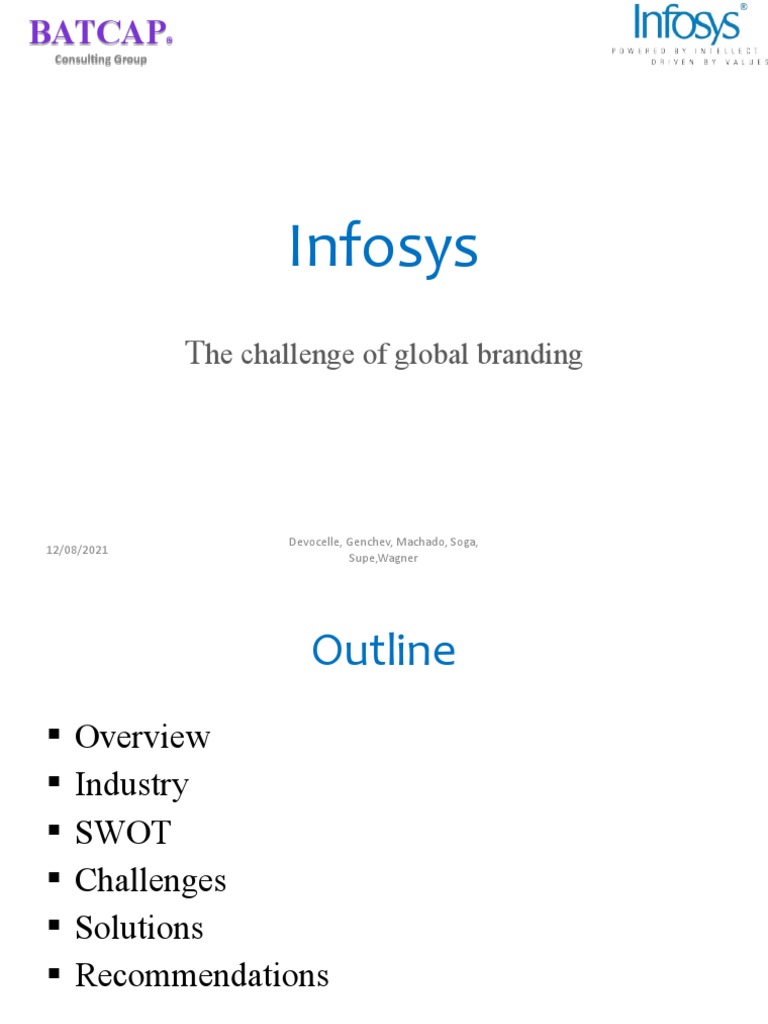 Infosys: He Challenge of Global Branding | PDF | Outsourcing | Supply ...