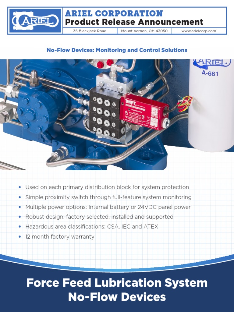 Force Feed Lubrication System No-Flow Devices | PDF | Timer | Switch