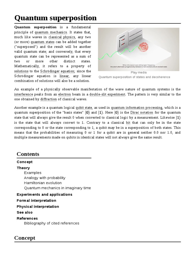 Quantum Superposition | PDF | Quantum Mechanics | Wave Function