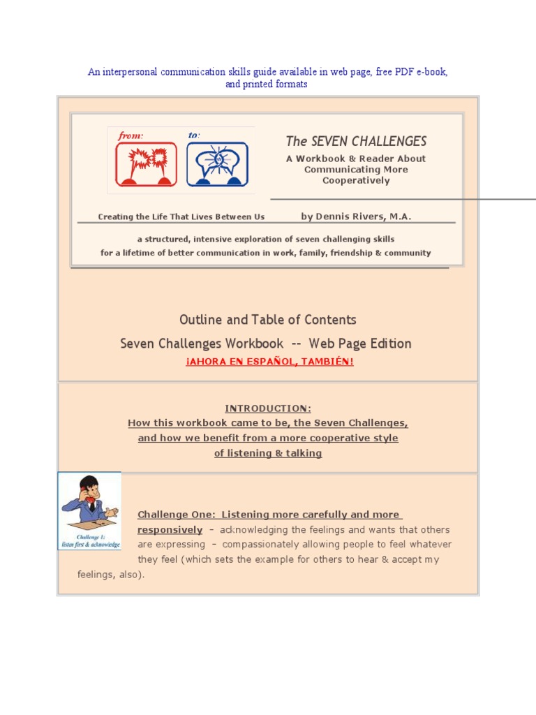 The Seven Challenges (Introduction) | PDF | Interpersonal Communication ...