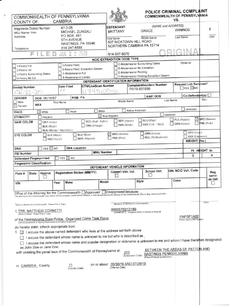 BID WIN SAVE Criminal Complaint | PDF