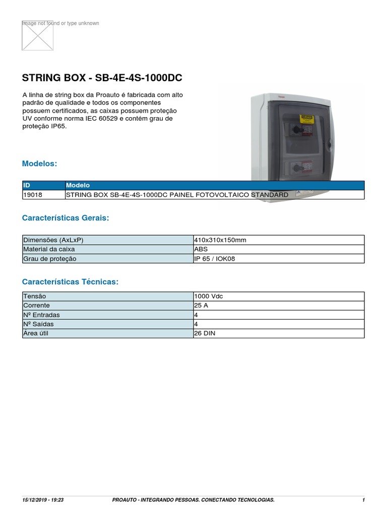 String Box - Sb-4e-4s-1000dc | PDF