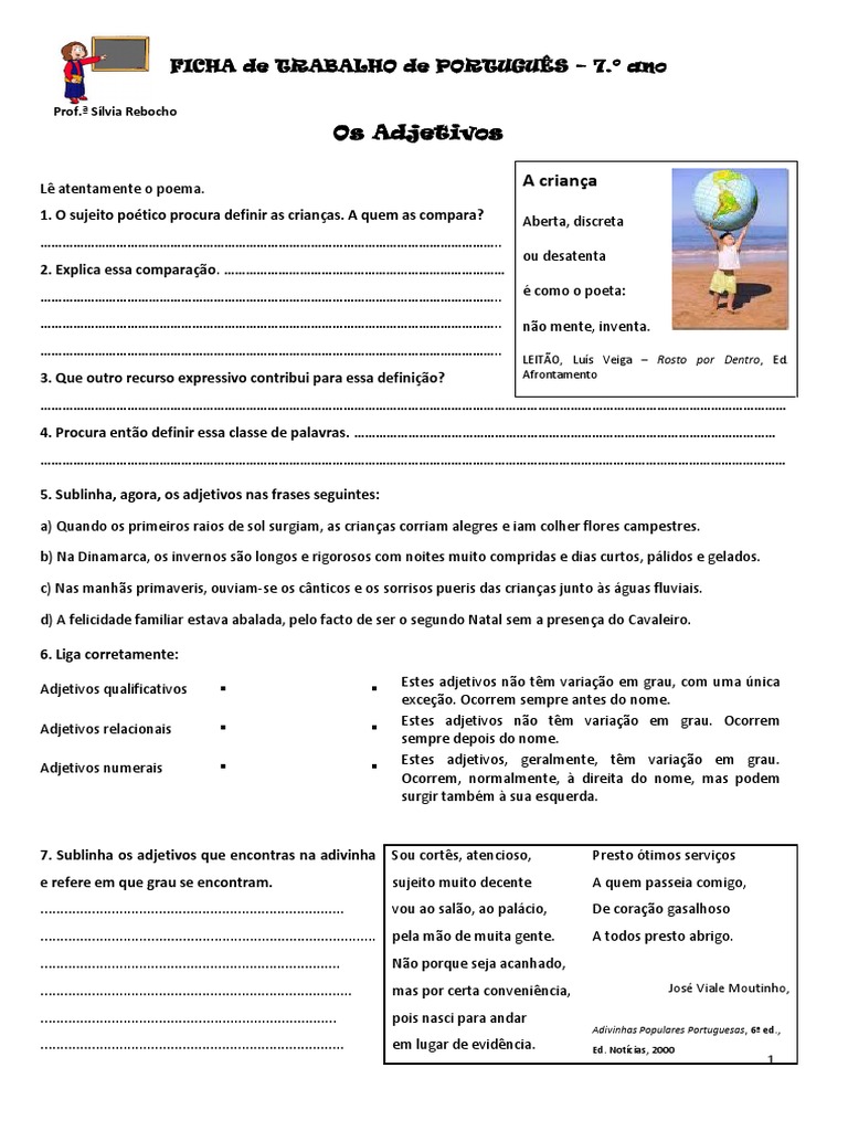 Adjetivos Pdf Pdf Adjetivo Morfologia Linguística