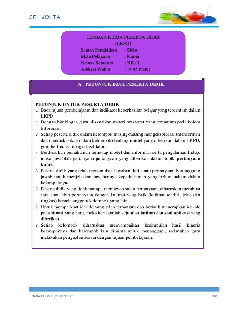 ISI LKPD Sel Volta | PDF