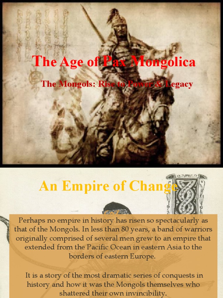 The Age of Pax Mongolica | PDF | Mongol Empire | Genghis Khan