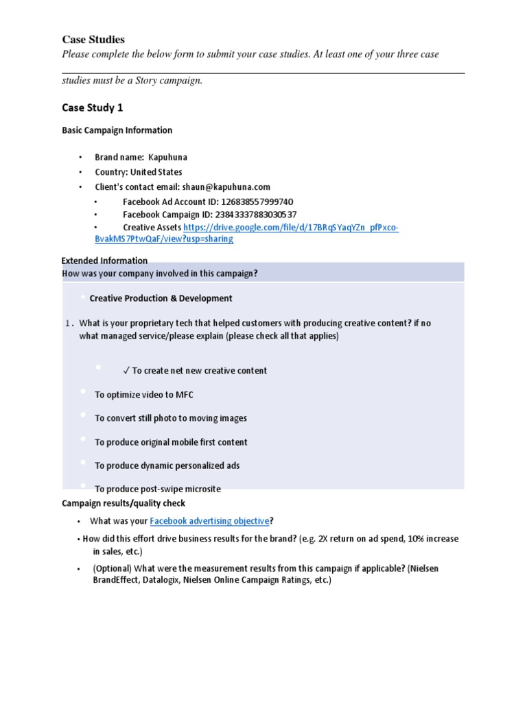 Facebook Ad Campaign Insights | PDF | Advertising | Facebook