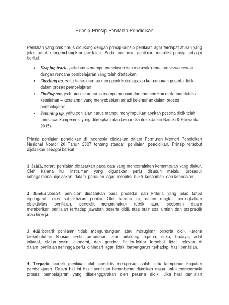 Prinsip Prinsip Pendidikan | PDF