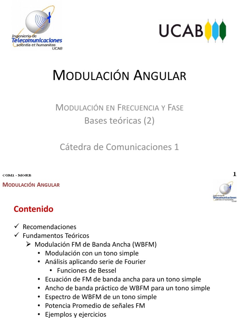 Modulación Angular BasesTeoricas | PDF | Modulación de frecuencia ...