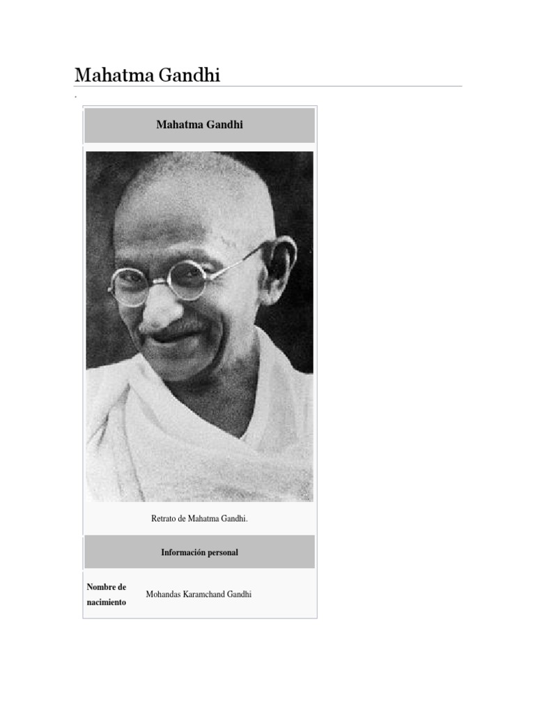 Mahatma Gandhi | PDF | Mahatma Gandhi | Religión y creencia