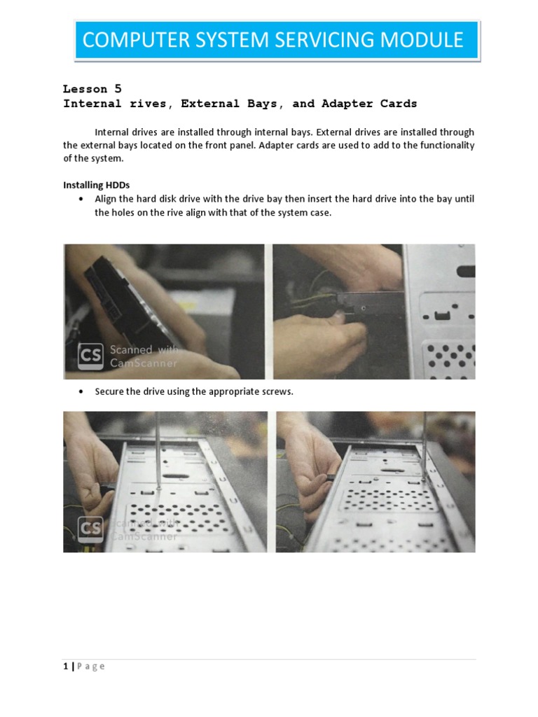 Lesson 5 Internal Drives, External Bays, and Adapter Cards | Download Free PDF | Network ...