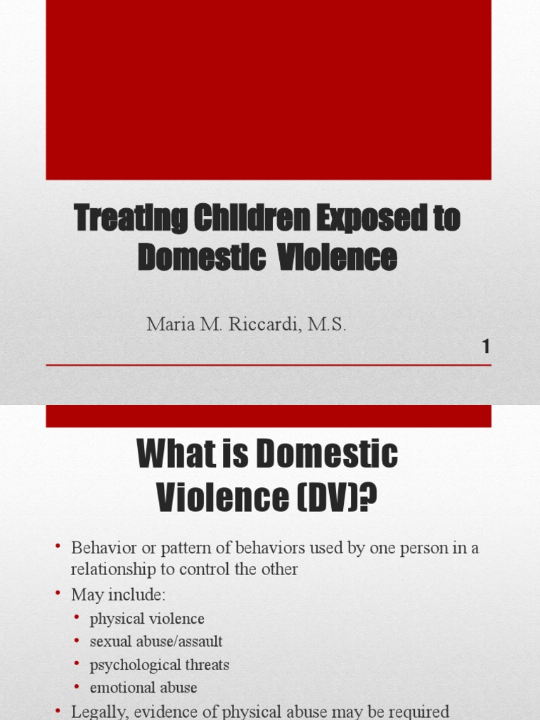 Treating Children Exposed to Domestic Violence | PDF | Psychotherapy ...
