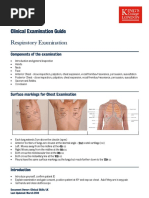 Respiratory Examination OSCE Guide | PDF | Science & Mathematics