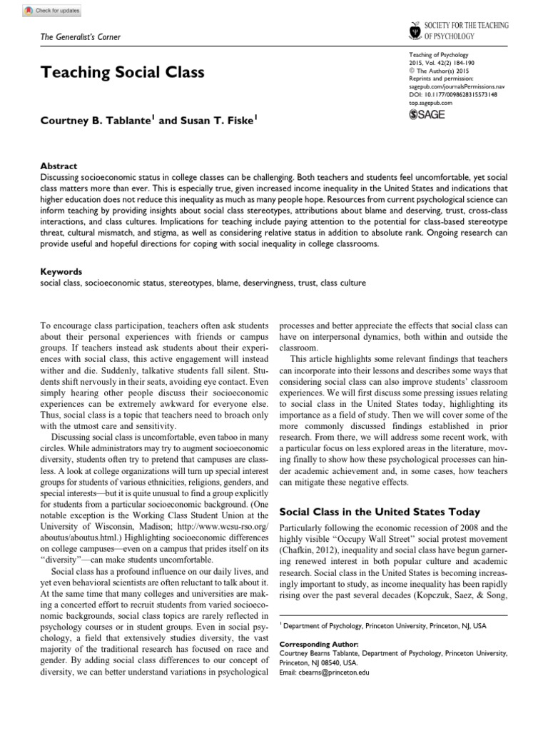 0098628315573148 | PDF | Stereotypes | Socioeconomic Status