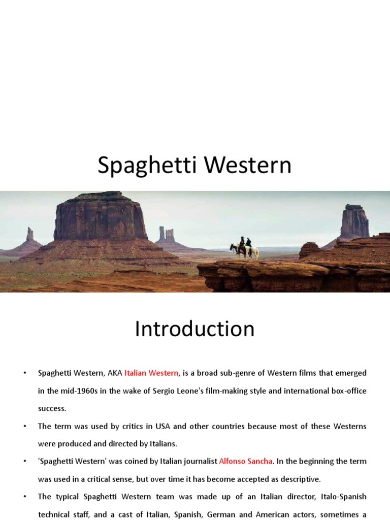 Spaghetti Western | PDF | Western (Genre)