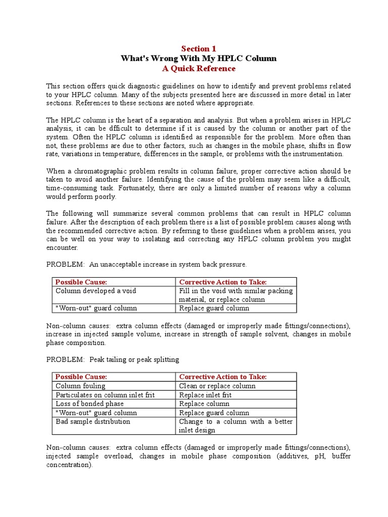 HPLC Problems-1 | PDF | High Performance Liquid Chromatography ...