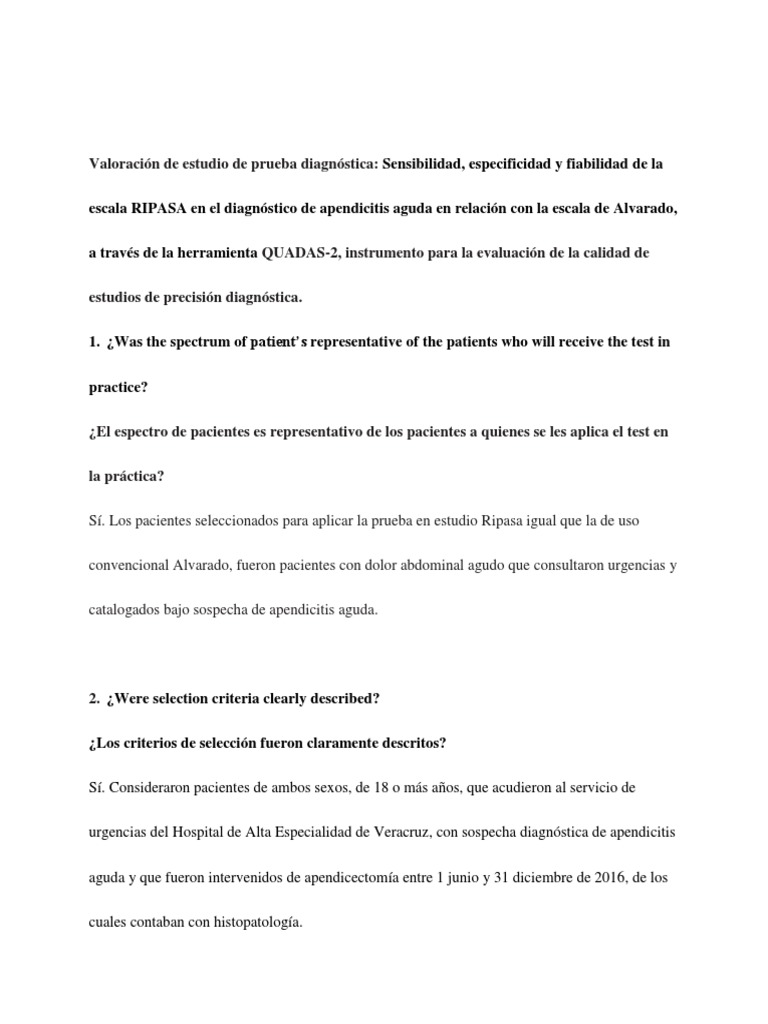 Taller Quadas | PDF | Diagnostico medico | Característica Operativa del ...