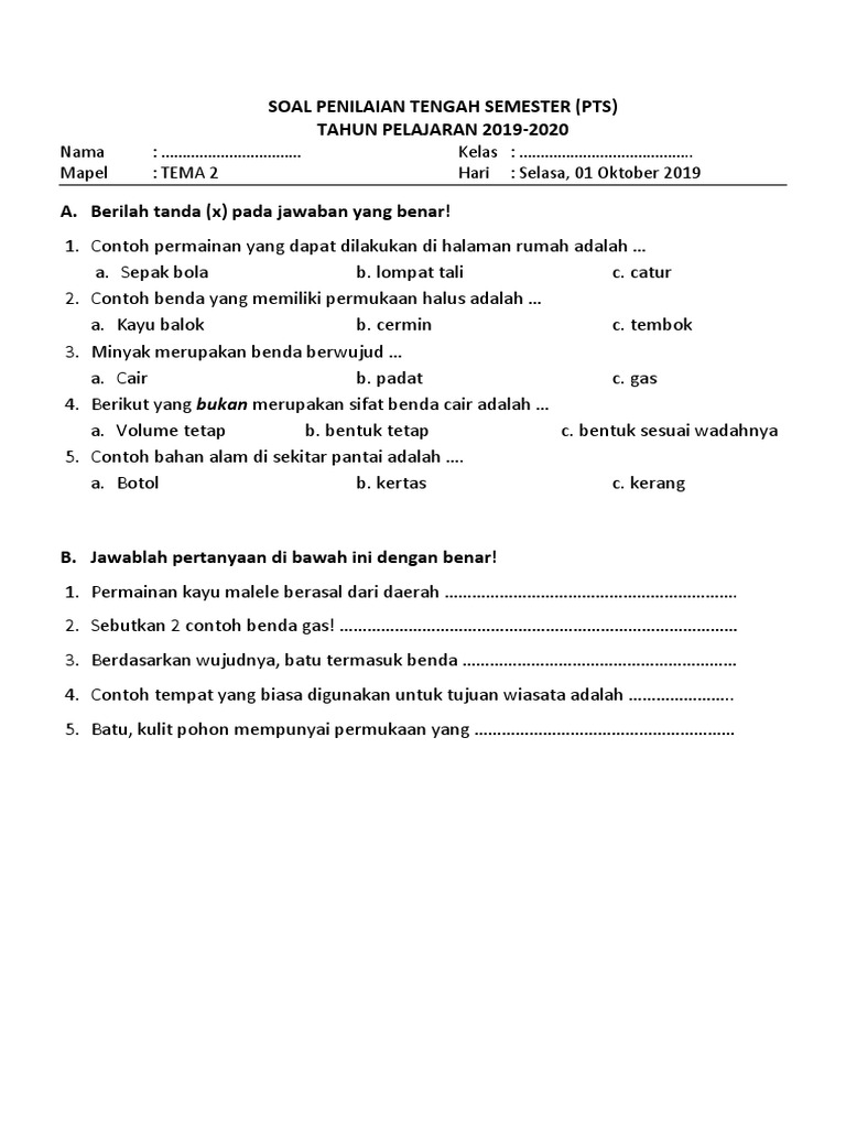 Uts Tema 2 | PDF | Griya & Taman