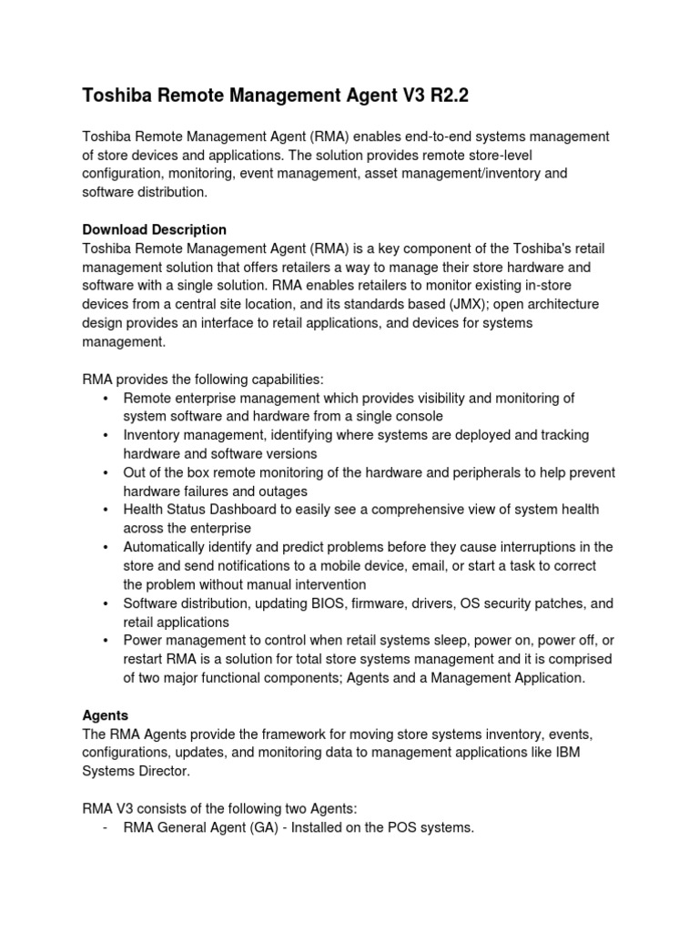 RMA 3.2.2 Overview | PDF | Microsoft Windows | Linux