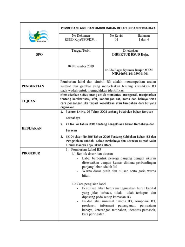 Spo Pemberian Label Dan Simbol Bahan Beracun Dan Berbahaya | PDF