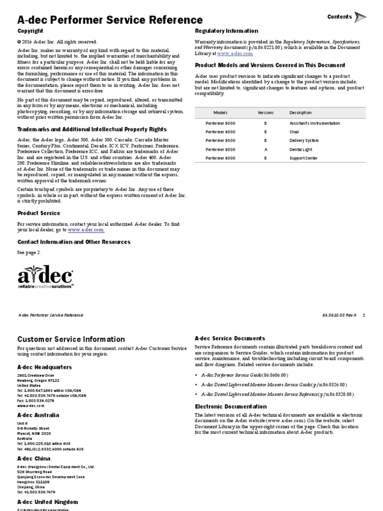 Adec Performer SM PDF | Download Free PDF | Manufactured Goods ...