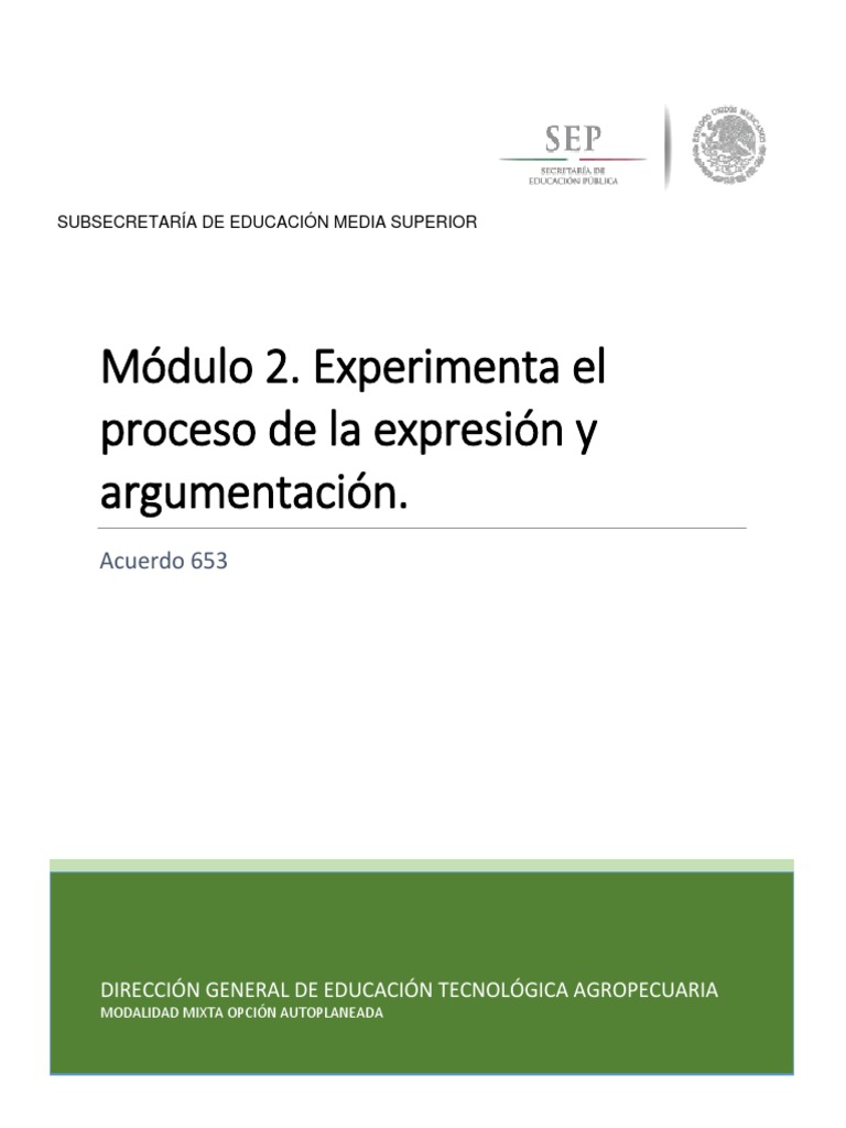 Programa de estudio para el Módulo 2 de la modalidad mixta opción autoplaneada de la DGETA ...