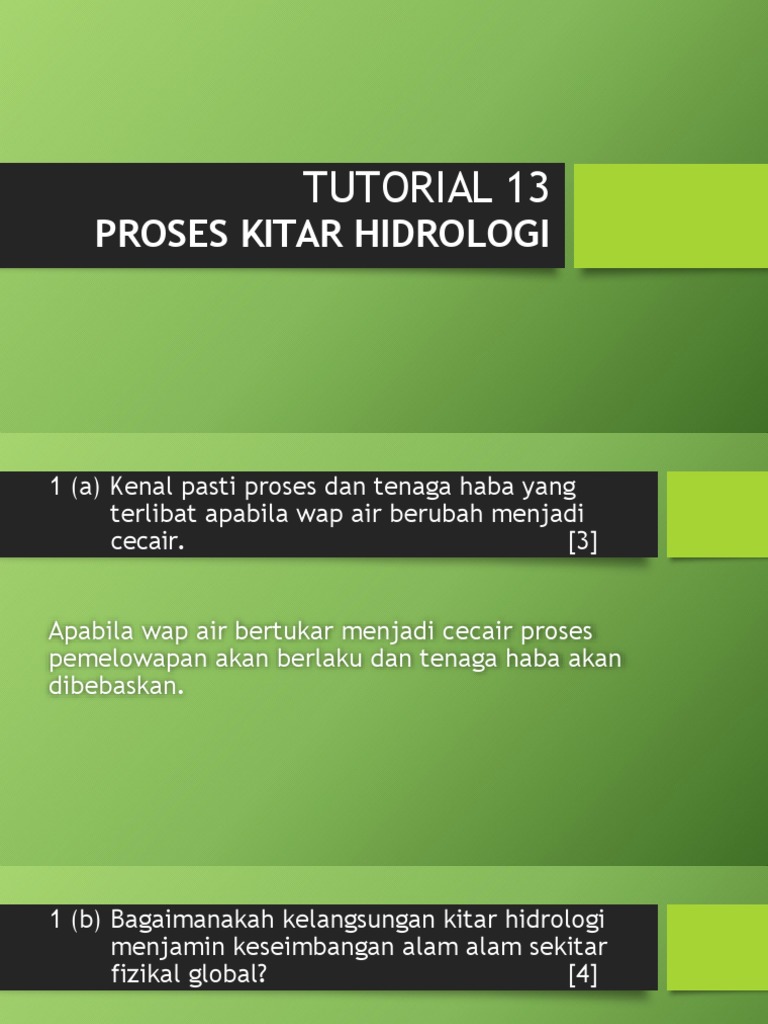 Tutorial 13a - Proses Kitar Hidrologi | PDF