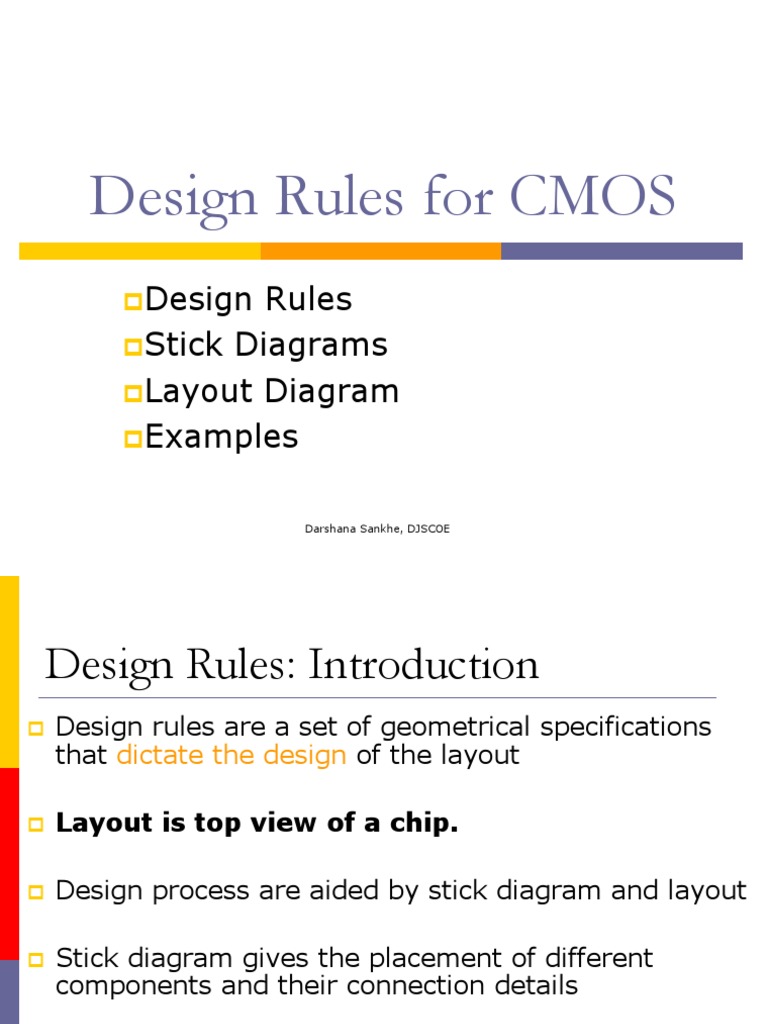 CMOS Layout Design Rules Overview | PDF | Mosfet | Cmos